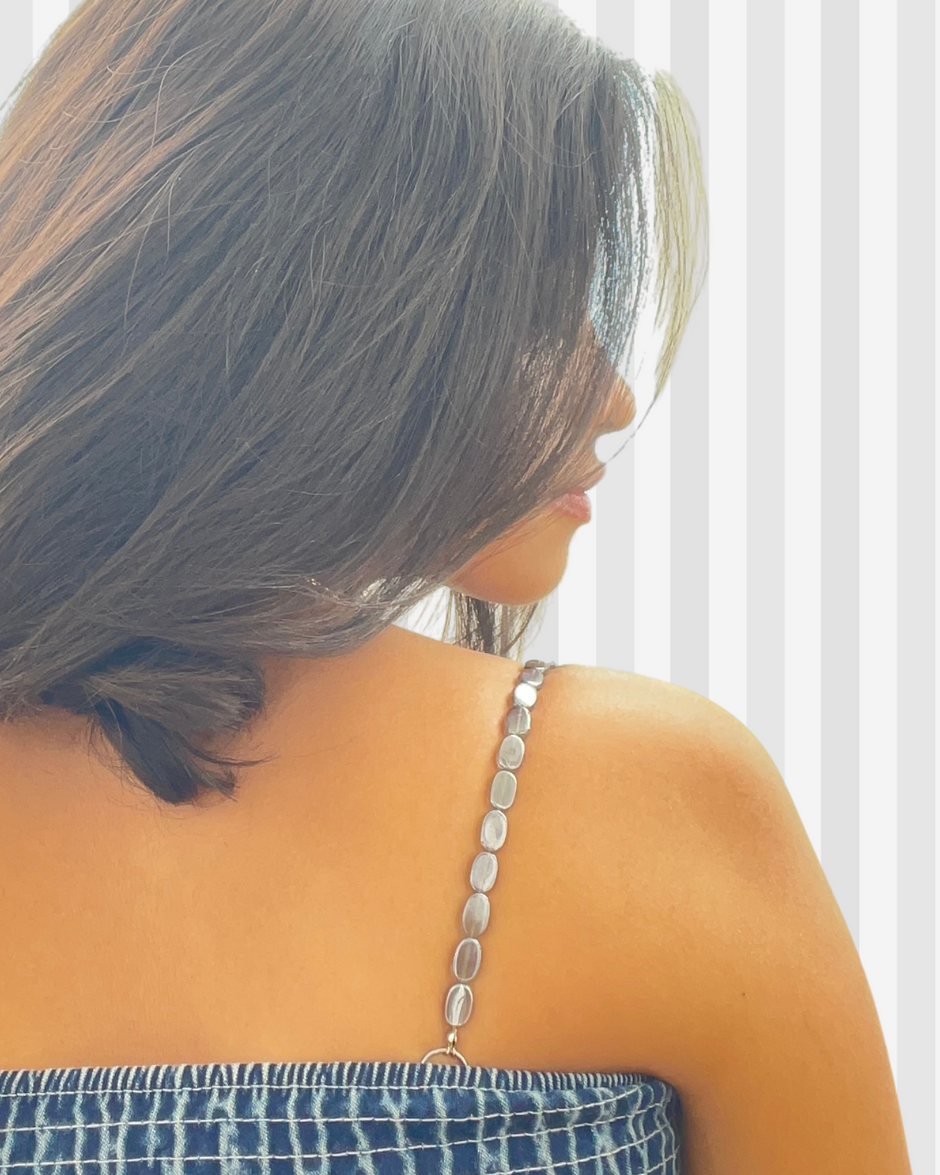 Handcrafted Beaded & Kundan Bra Straps – Stylish & Comfortable – ODDEVEN INDIA